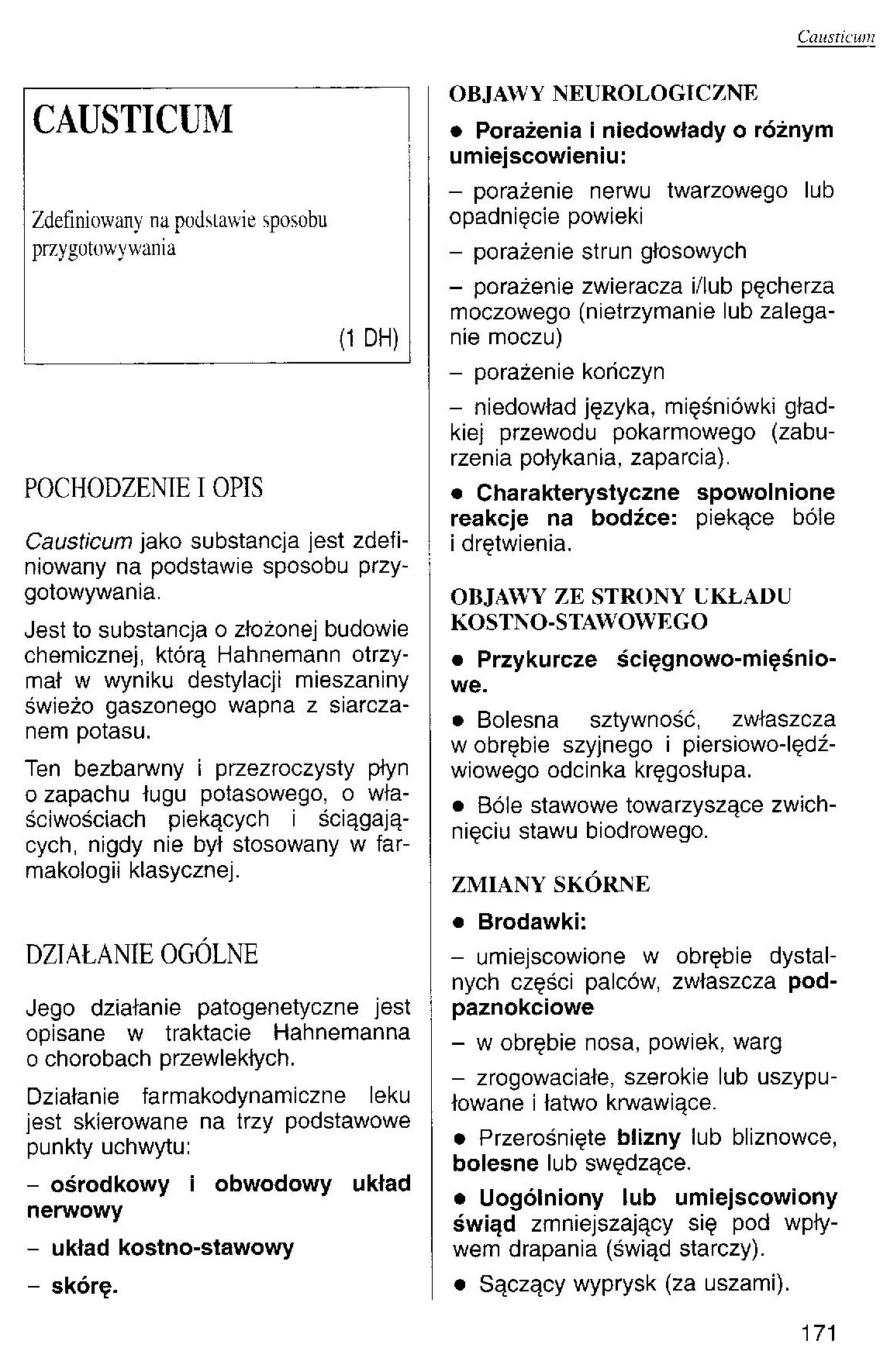 Materia Medica - Causticum - Homeopatia Polska